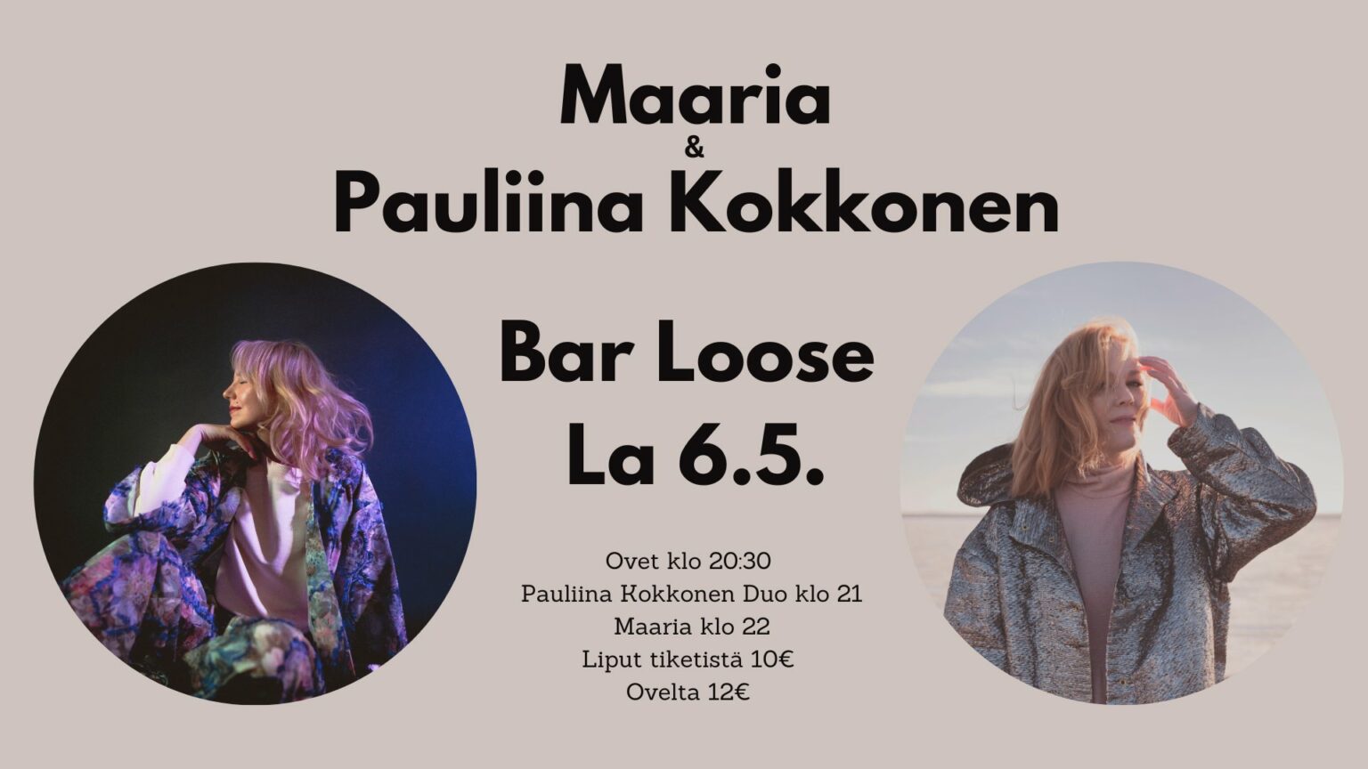 Maaria & Pauliina Kokkonen Bar Loose – rockbaari, keikkapaikka ja yökerho